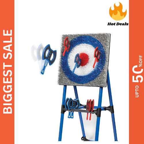EastPoint Deluxe Steel Frame Axe Throw Target Game Set - Steel Frame ...