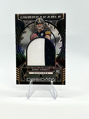 2022 Obsidian Kenny Pickett Unbreakable 2 color patch RC /75 Pittsburg ...