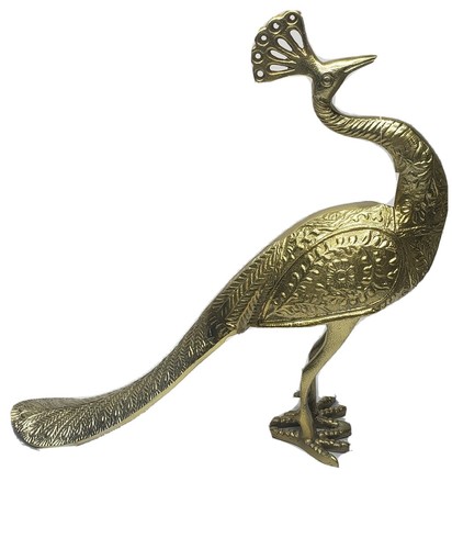 Beautiful Peacock Large Brass Metal Figurine 15" | eBay