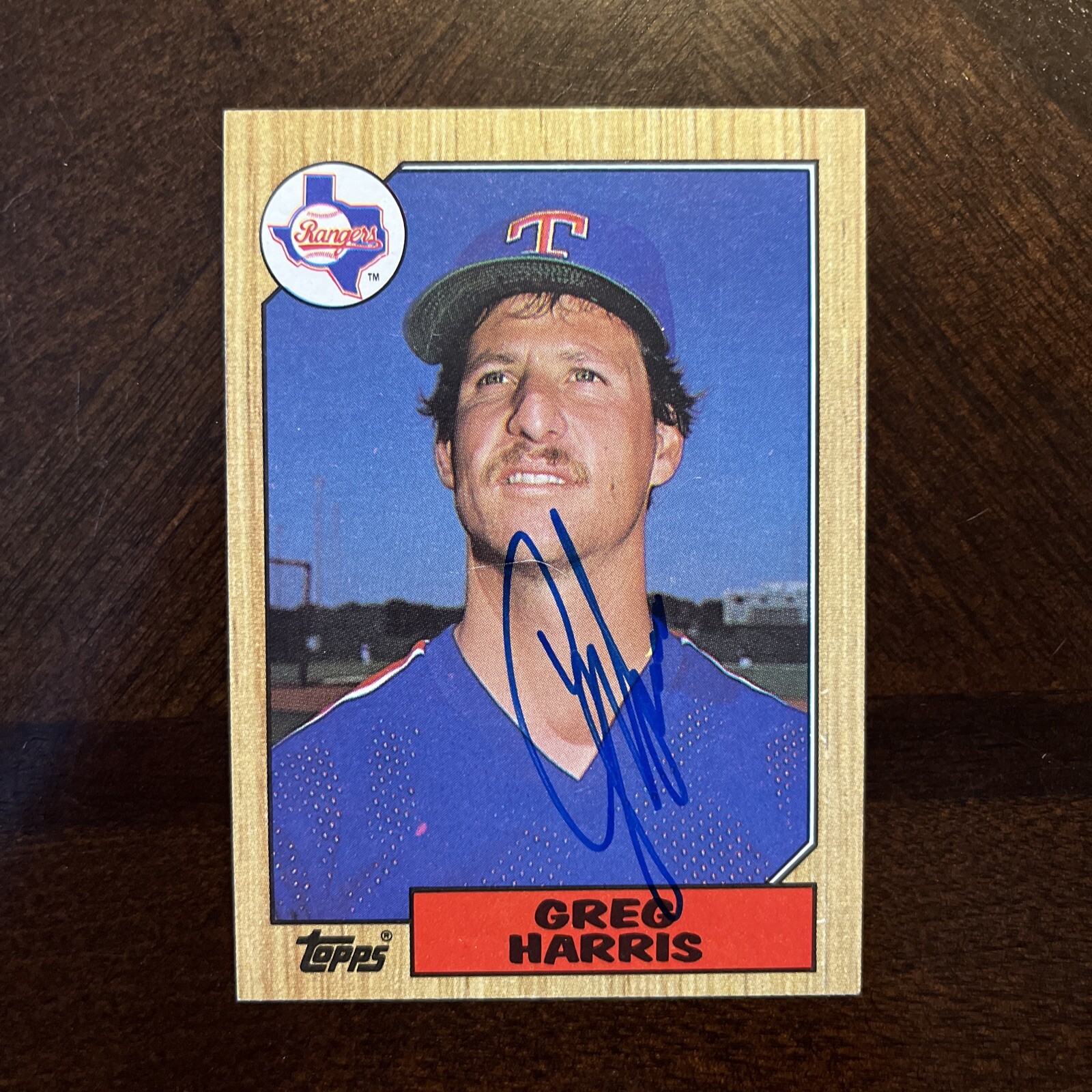 GREG HARRIS 1987 TOPPS AUTOGRAPHED SIGNED AUTO BASEBALL CARD | eBay