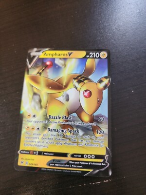 Ampharos V 049/185 - Vivid Voltage NM Ultra Rare Full Art Pokémon Card ...