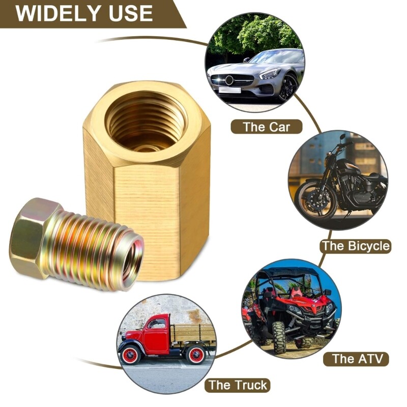 Inverted Flare Brake Line Fittings Nuts Assortment 7/16-24 Inverted 1/4 ...