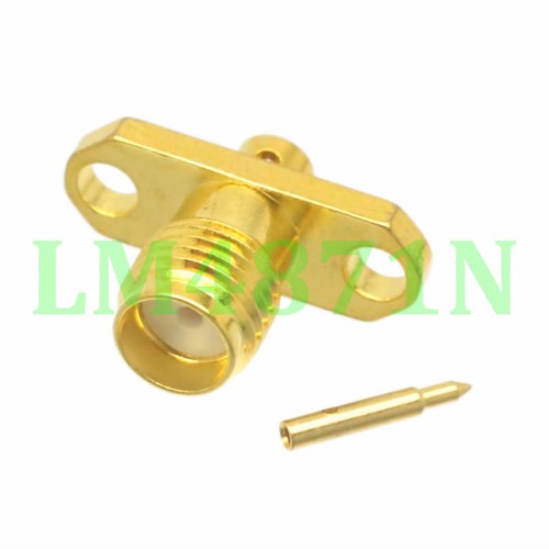 5pcs Connector RP.SMA female plug 2-hole flange solder RG405 0.086 ...