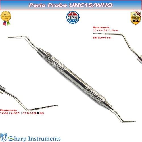Dental Periodontal Probe UNC15/WHO William Probes Aperiodontal Pocket ...