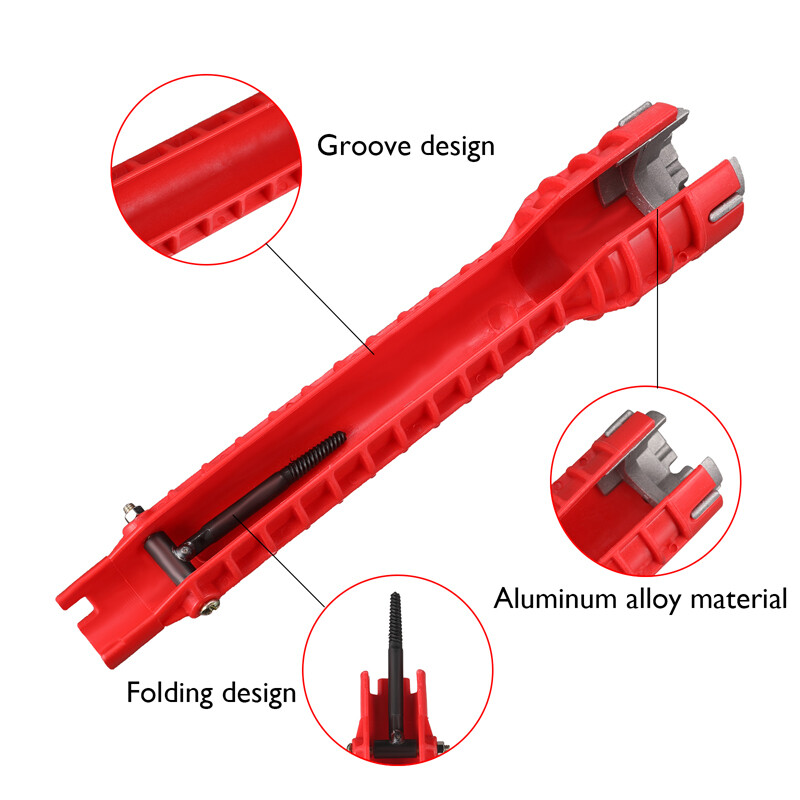 8 in 1 Faucet Sink Installer Multi Tool Plumbing Wrench Drain Removal ...
