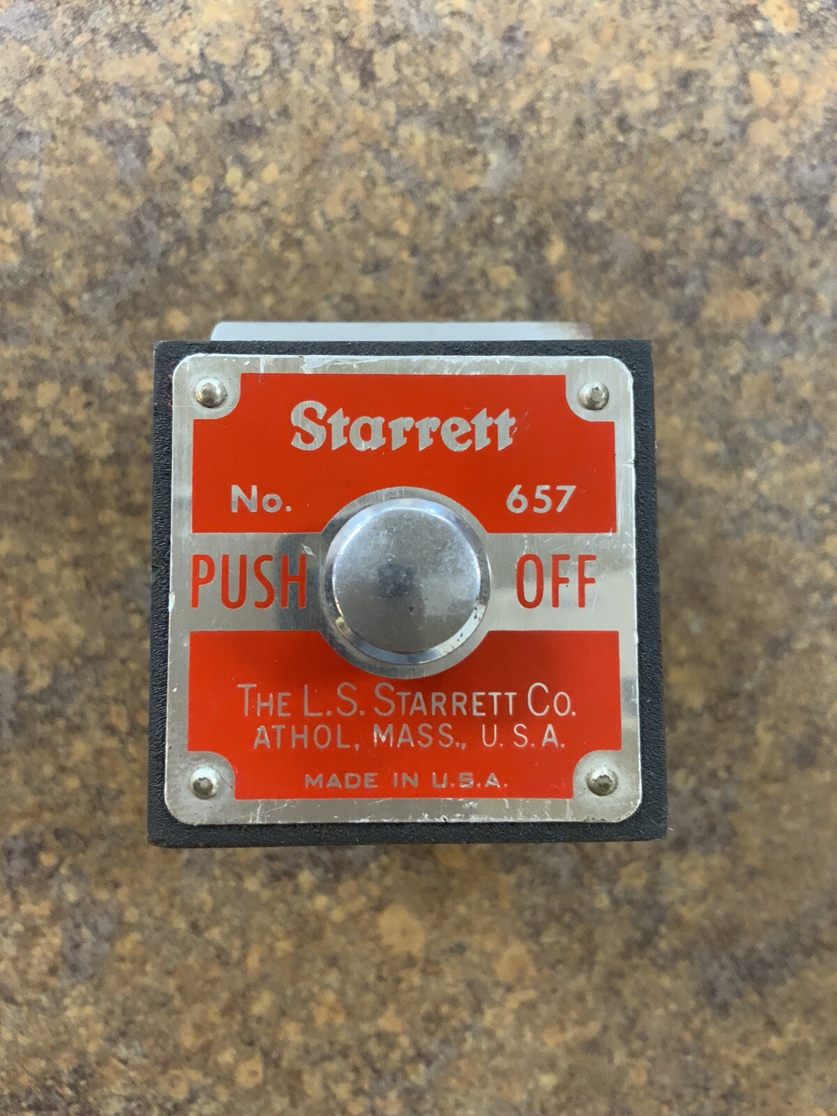 STARRETT NO. 657 MAGNETIC BASE WITH ROD AND ATTACHMENT USA. ~25223-11 ...