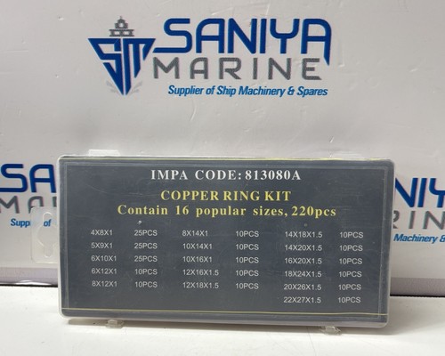 COPPER RING KIT CONTAIN 16 POPULAR SIZES, 220 PCS IMPA CODE: 813080A | eBay