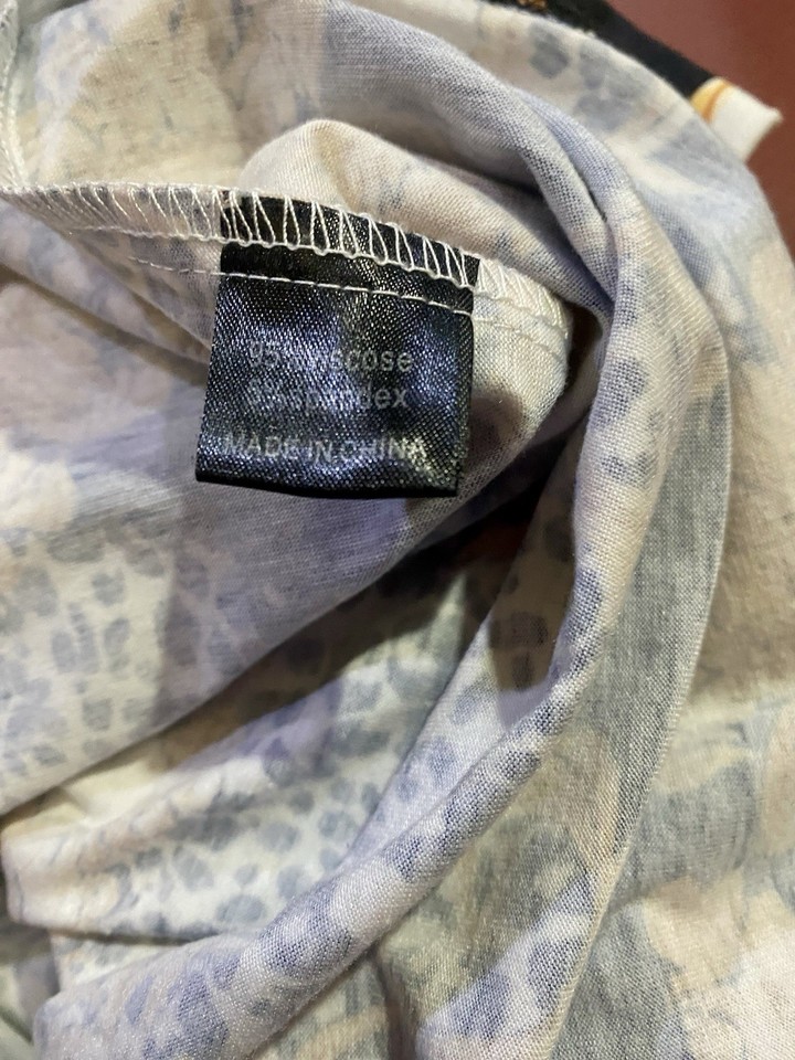 Gold sequin sleeve baroque/leopard top, Size Small | eBay