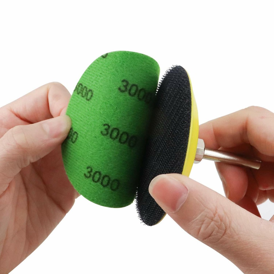 102PCS 3in Wet Dry Sanding Discs 800-5000 Grit Hook Loop Sandpaper Pad ...