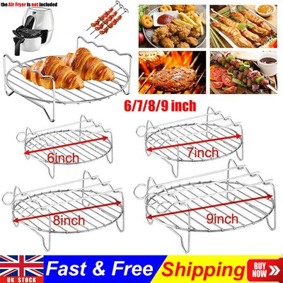 6/7/8/9 inch Air Fryer Holder Accessories Baking Tray Air Fryer Rack ...