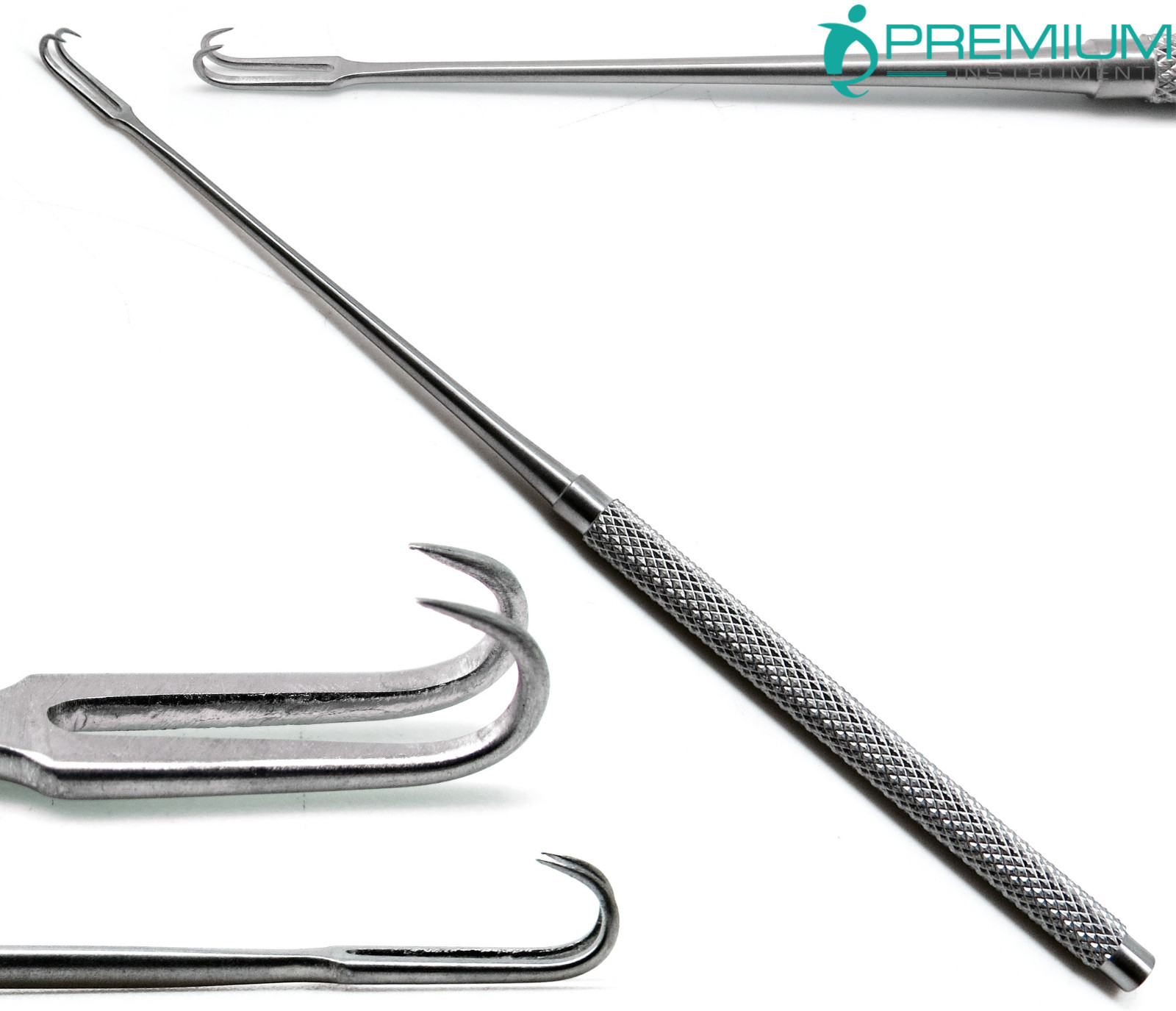 2 Pcs Joseph Skin Double Hook 2mm, 5mm Sharp Prongs 6.25" Retractor ...