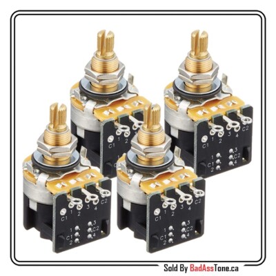 CTS 250K Push Pull (DPDT) - Audio Taper - Guitar & Bass pro Pots (Qty 4 ...