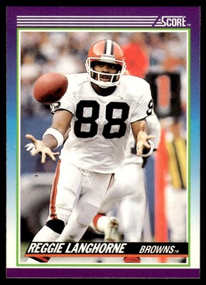 1990 Score Reggie Langhorne Cleveland Browns #186 | eBay