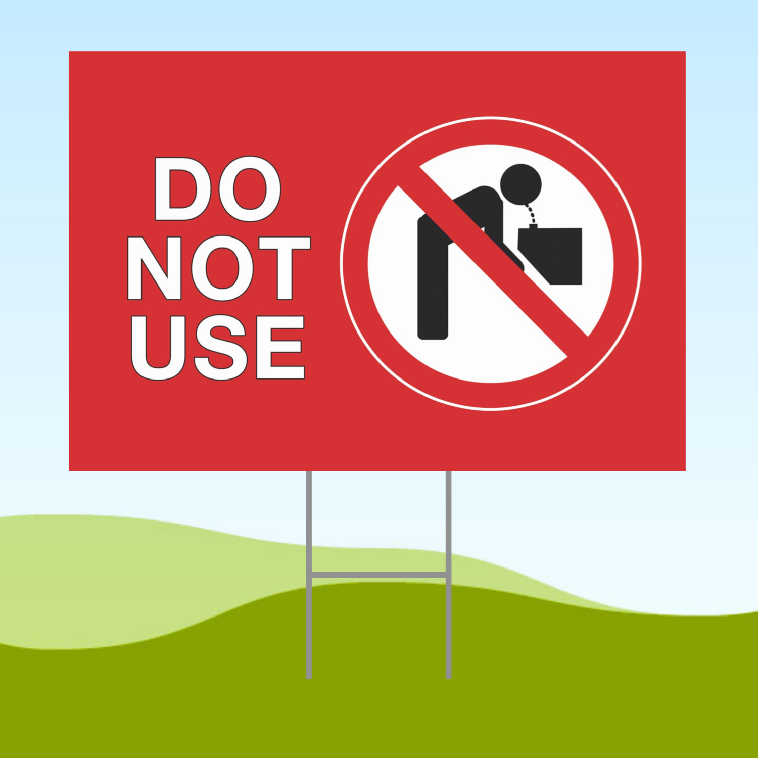Do Not Use Drinking Fountain 18x24 Yard Sign WITH STAKE Corrugated ...