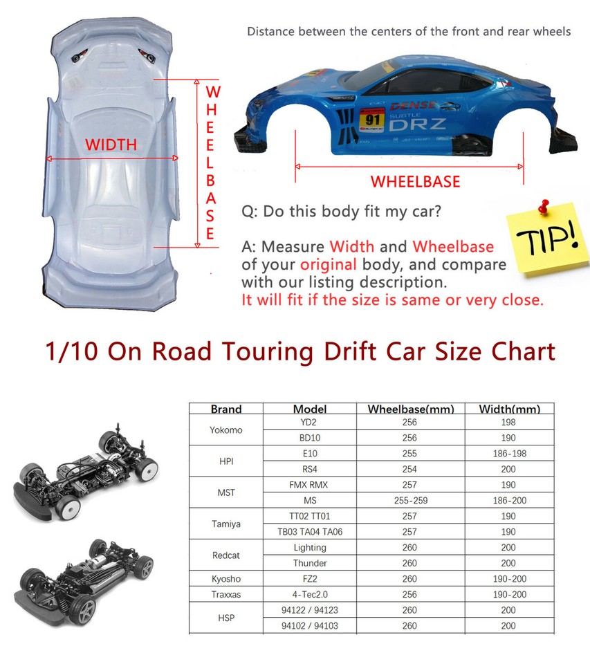 Killerbody 1/10 RC Painted Nissan Skyline BNR34 195mm Touring Drift Car ...