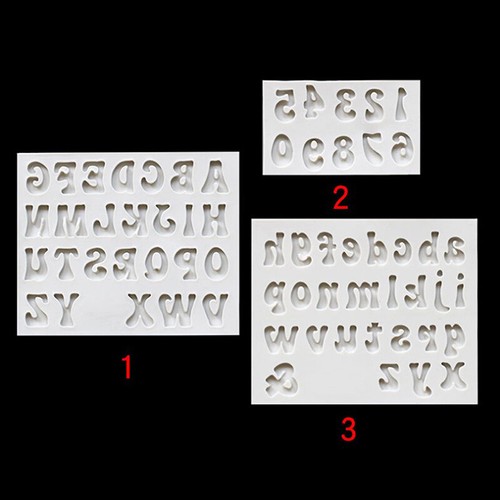 Numbers Molds Letters Silicone Mold 3D Fondant Mold Cakes Decorating ...