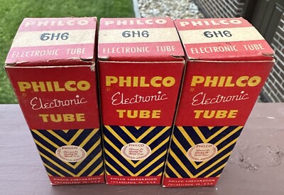 Philco 6H6 Lot Of 3 Untested Tubes NOS | eBay
