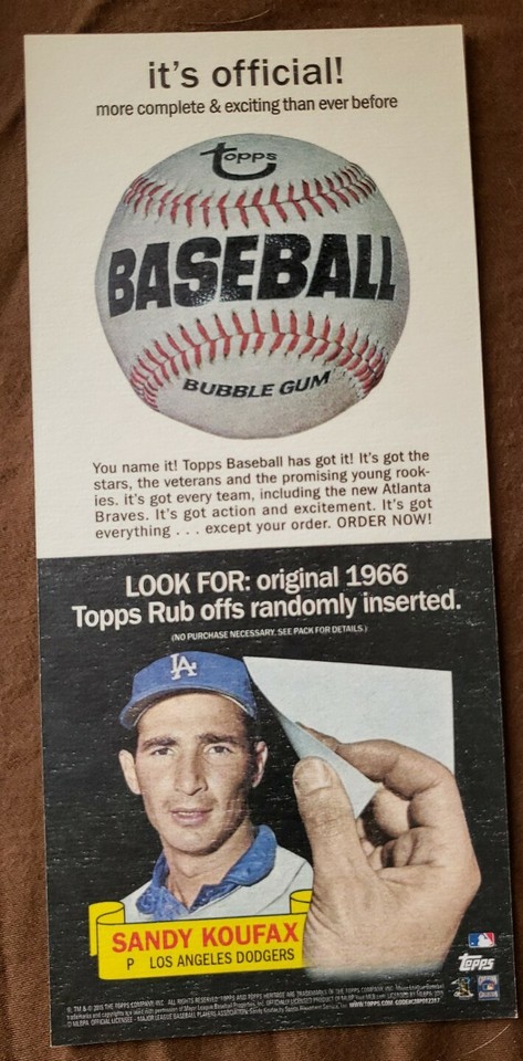 Jay BRUCE REED Colin McHugh 2015 Topps Heritage Triple Ad Panel Box ...