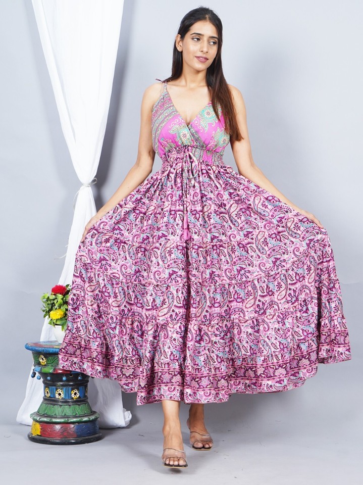 Wholesale Lot Indian Vintage Sari Silk Maxi Boho Gypsy Hippie Halter ...