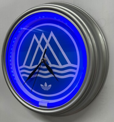 Adidas Spezial blue LED 'neon effect' wall clock mancave advertising ...