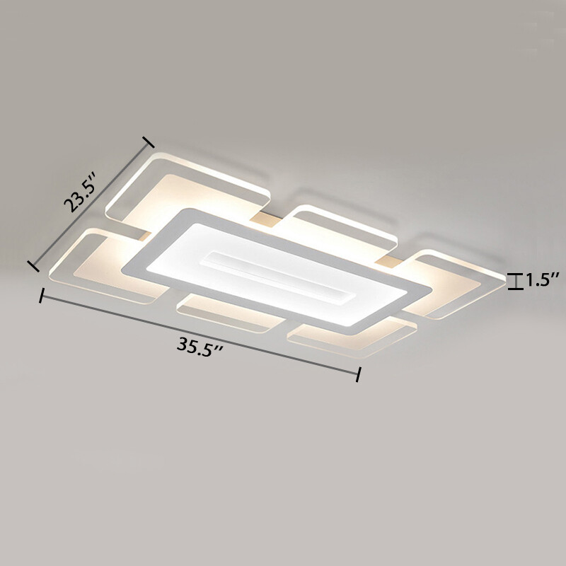 Square LED Ceiling Light Flush Mount Kitchen Bedroom Down Lighting ...