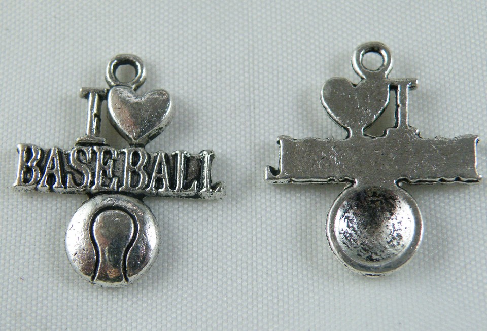 20pcs Baseball Tibetan Silver Charms 19x21.5x2.5mm 14064 | eBay