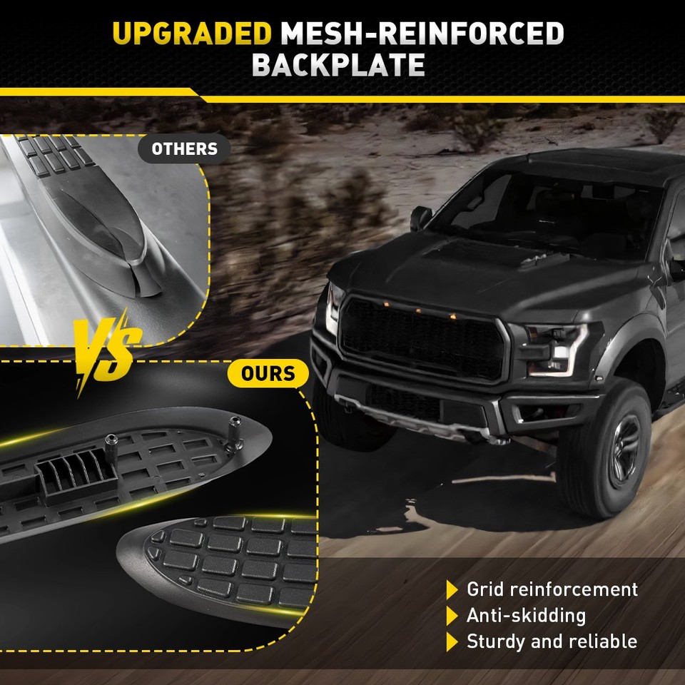 Step Pad Kit 4Pcs Fits 3 Inch Round Nerf Bars Black Replacement ...