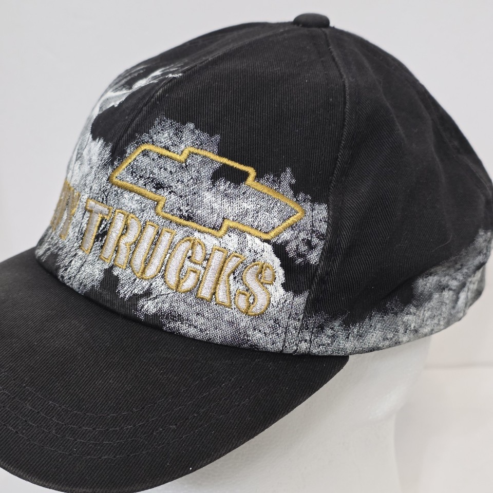 Vintage Chevrolet Hat Black w/ Deer White Stag Gold Logo Chevy Buck USA ...