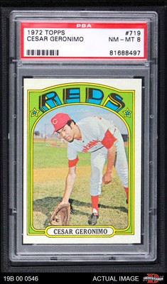 1972 Topps #719 Cesar Geronimo Reds PSA 8 - NM/MT | eBay