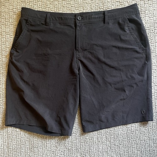 HANG TEN Mens Dark Gray Size 40 Shorts Inside Drawstring Zip Button | eBay