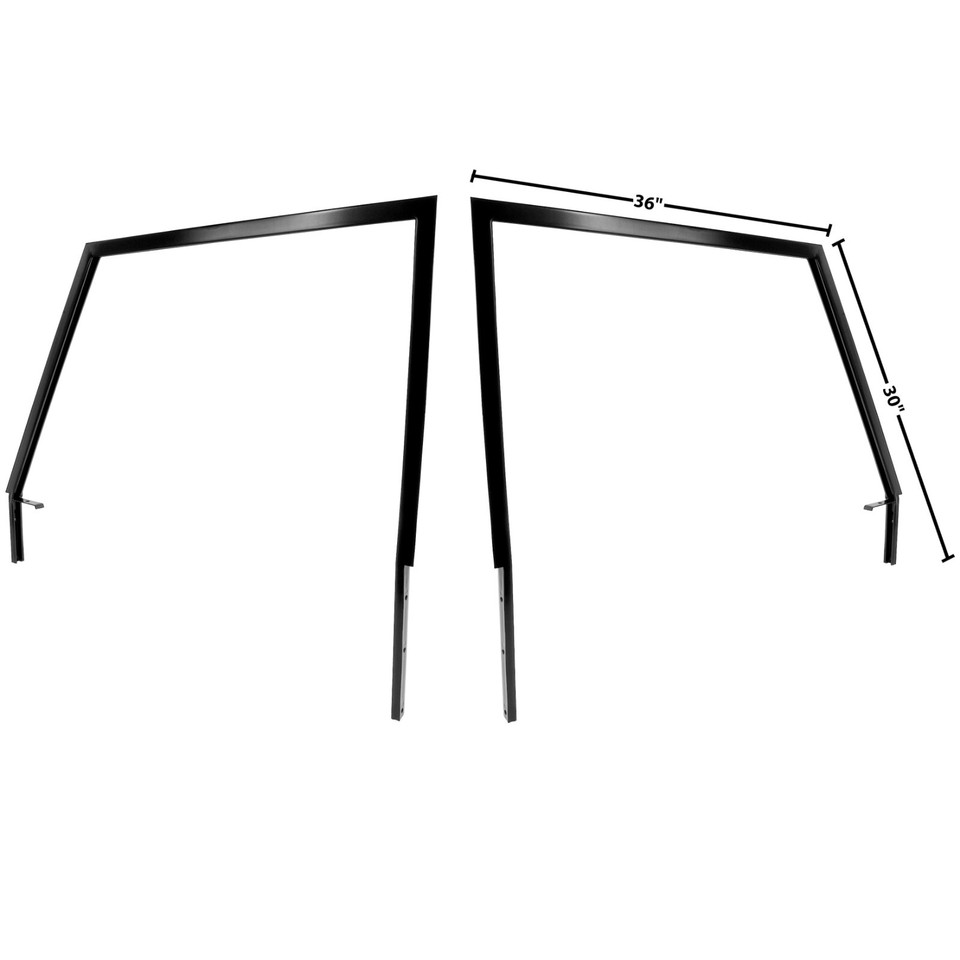 1966~1977 Bronco Door Window Frames (Bolt In) 2 PCS & Frame Moldings 6 ...