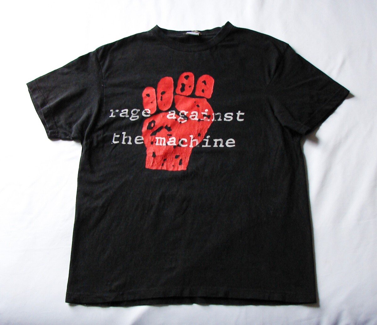 Black Rage Against The Machine Fist T Shirt - Medium - UK
