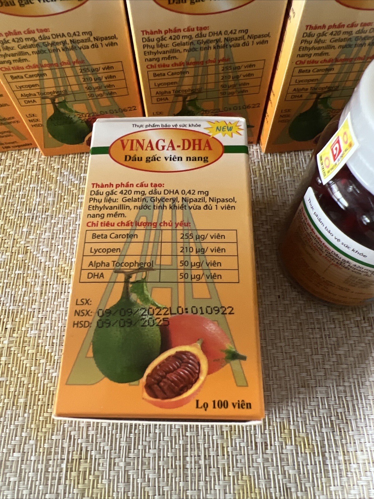 Vinaga-DHA (pack Of 2) (200 Capsules) Gac Oil Fruit | eBay