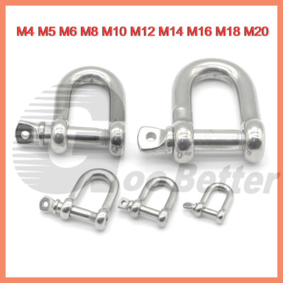 D Shackles D Shackle 4mm -38mm 304 Stainless Steel Lifting Towing Link ...
