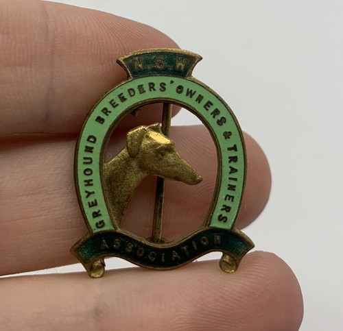 NSW Greyhound Breeders Owners & Trainers Association Enamel Badge D1 ...