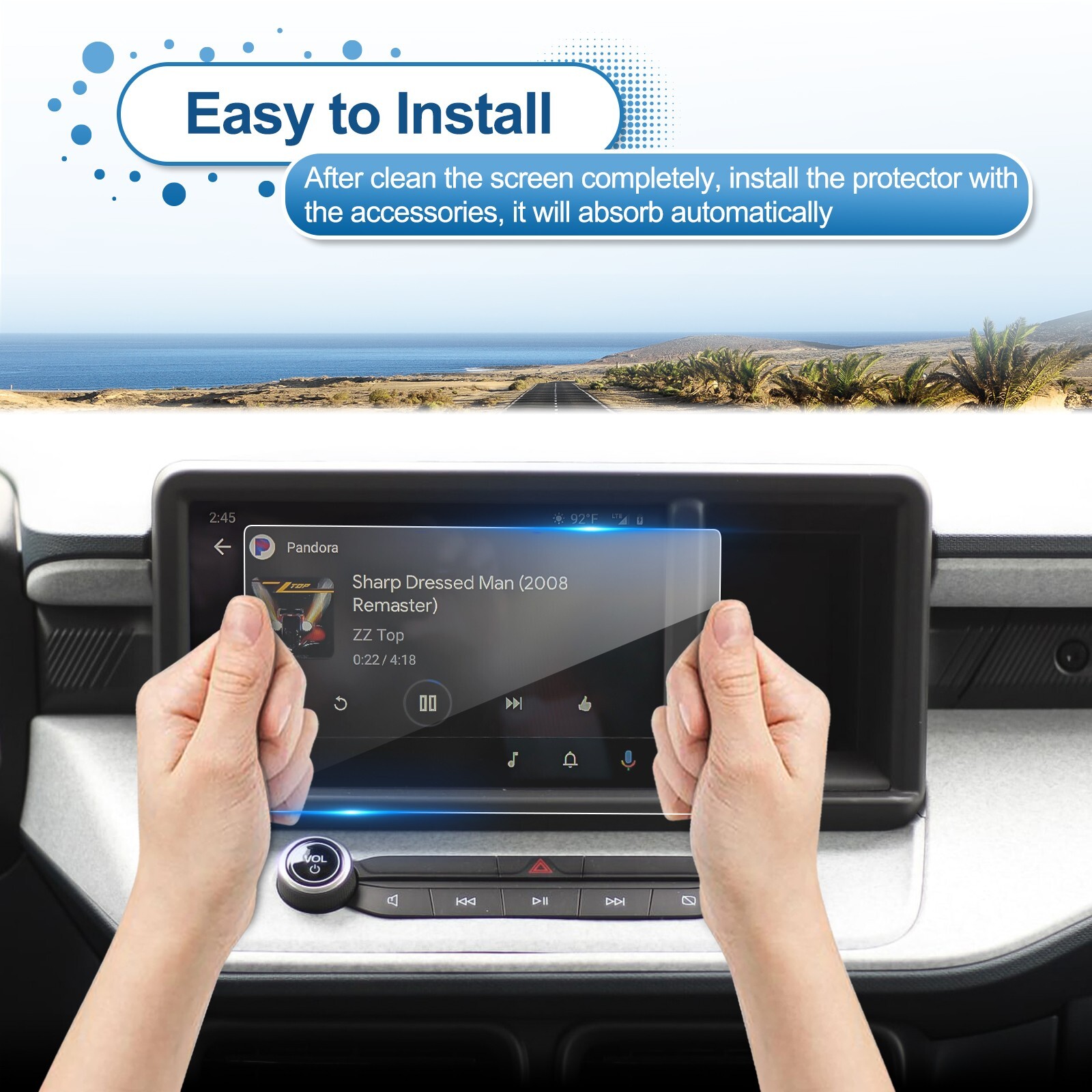 LFOTPP Car Touchscreen Protector Tempered Glass 8-in For 2022-2023 Ford ...