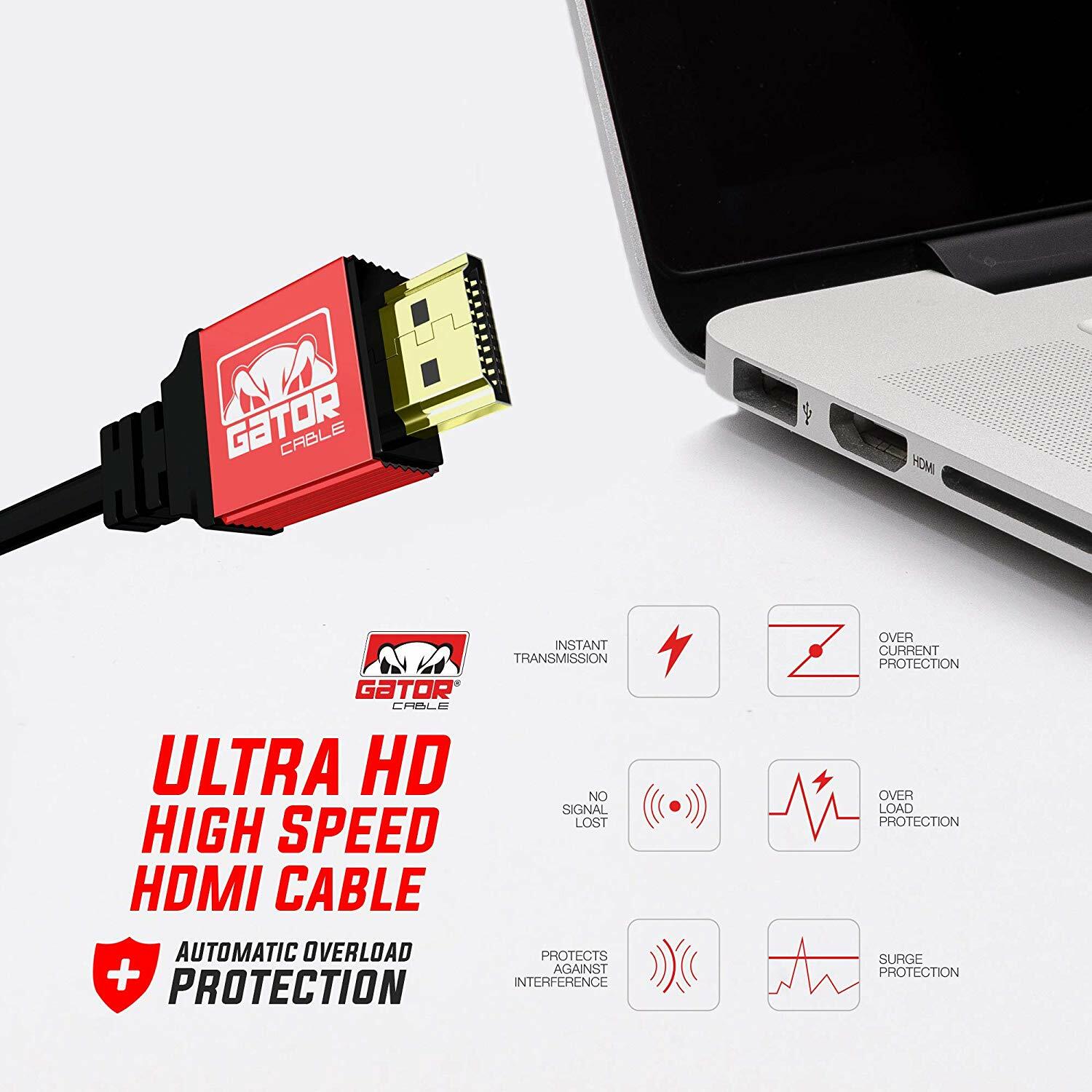 4K HDMI 2.0 Cable UHD HDTV Ultra HD High Speed 2160P HDR 60Hz 18Gbps ...