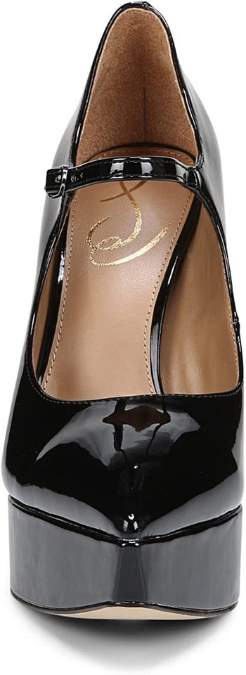 Sam Edelman Arie Black Patent Stiletto Heel Mary Jane Pointed Toe ...