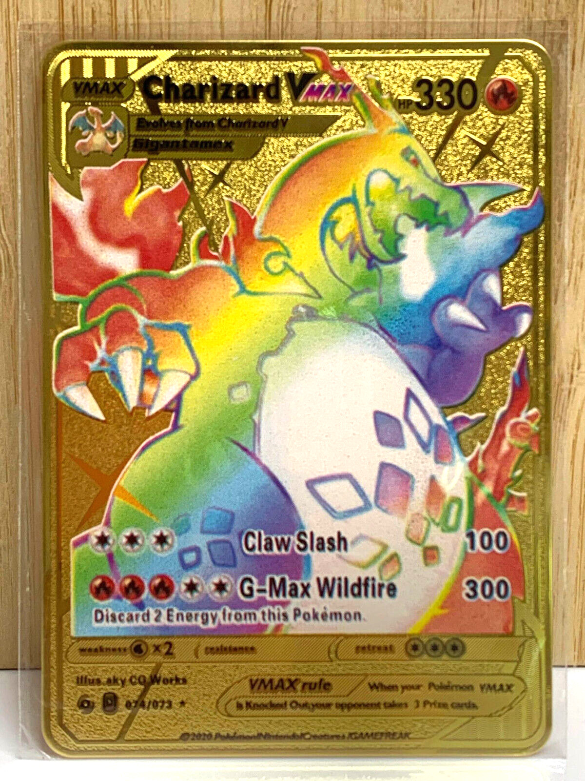 Metal Charizard VMAX Rainbow Gold Pokémon | Grelly USA