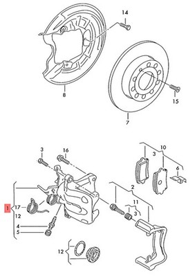 Genuine SKODA SEAT VW Karoq octavia Brake Caliper Housing Right ...