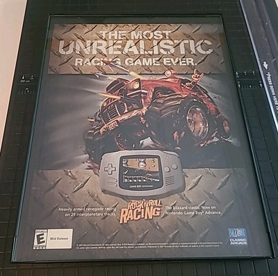 Rock N Roll Racing Game Boy Advance Print Ad 2003 Framed 8.5X11 | eBay