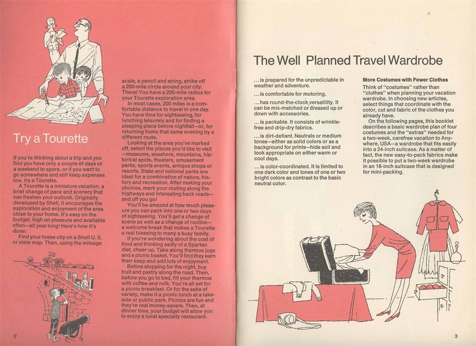 Let's Go Touring Booklet Shell Oil Company by Carol Lane 1960's Travel ...