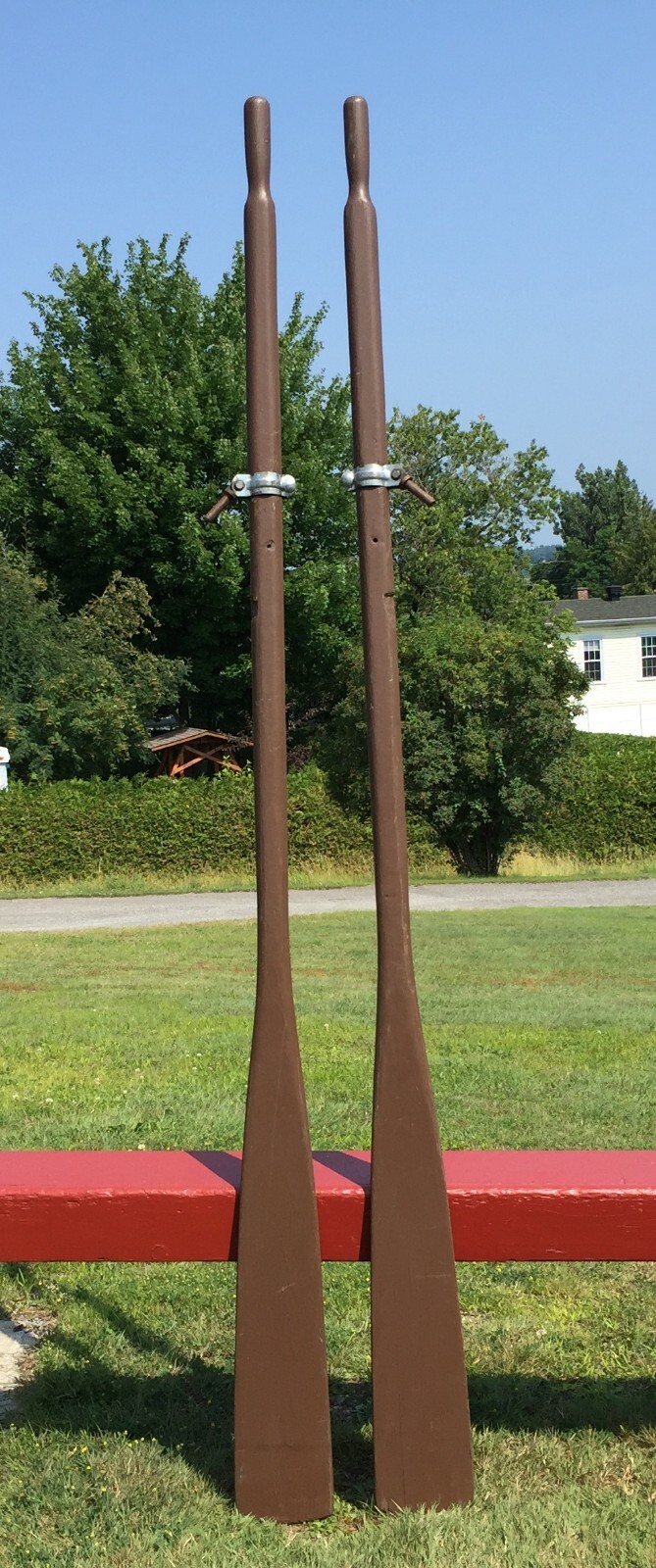 GREAT Set OARS 78" + LOCKS Pair Paddles Boat Canoe Must See! | eBay