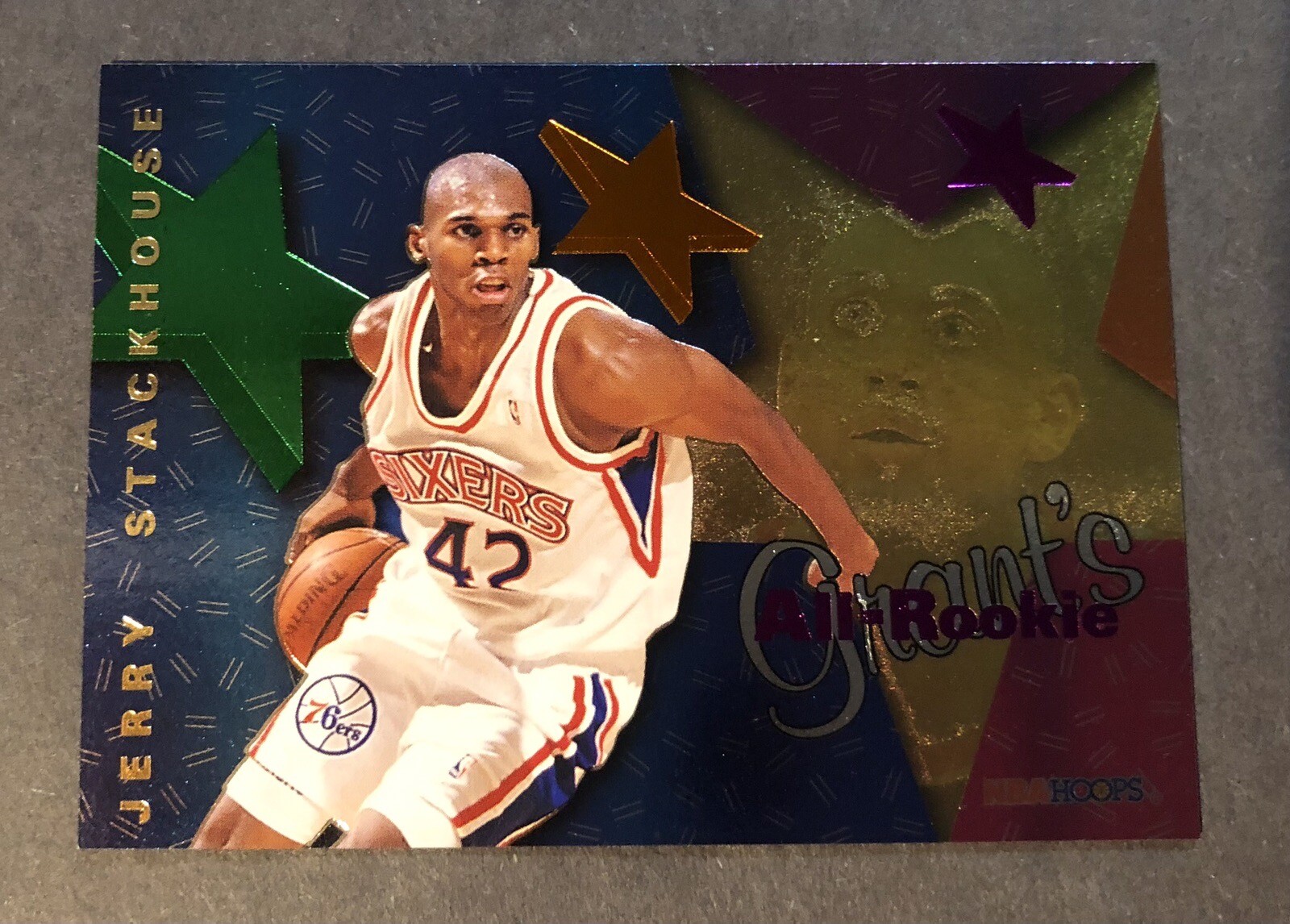 1995-96 Hoops Grant's All-Rookies 76ers #AR8 Jerry Stackhouse - 76ers ...