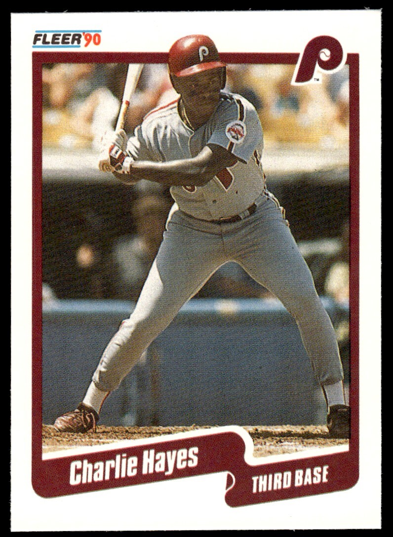 1990 Fleer Baseball Card Charlie Hayes Philadelphia Phillies #558 | eBay