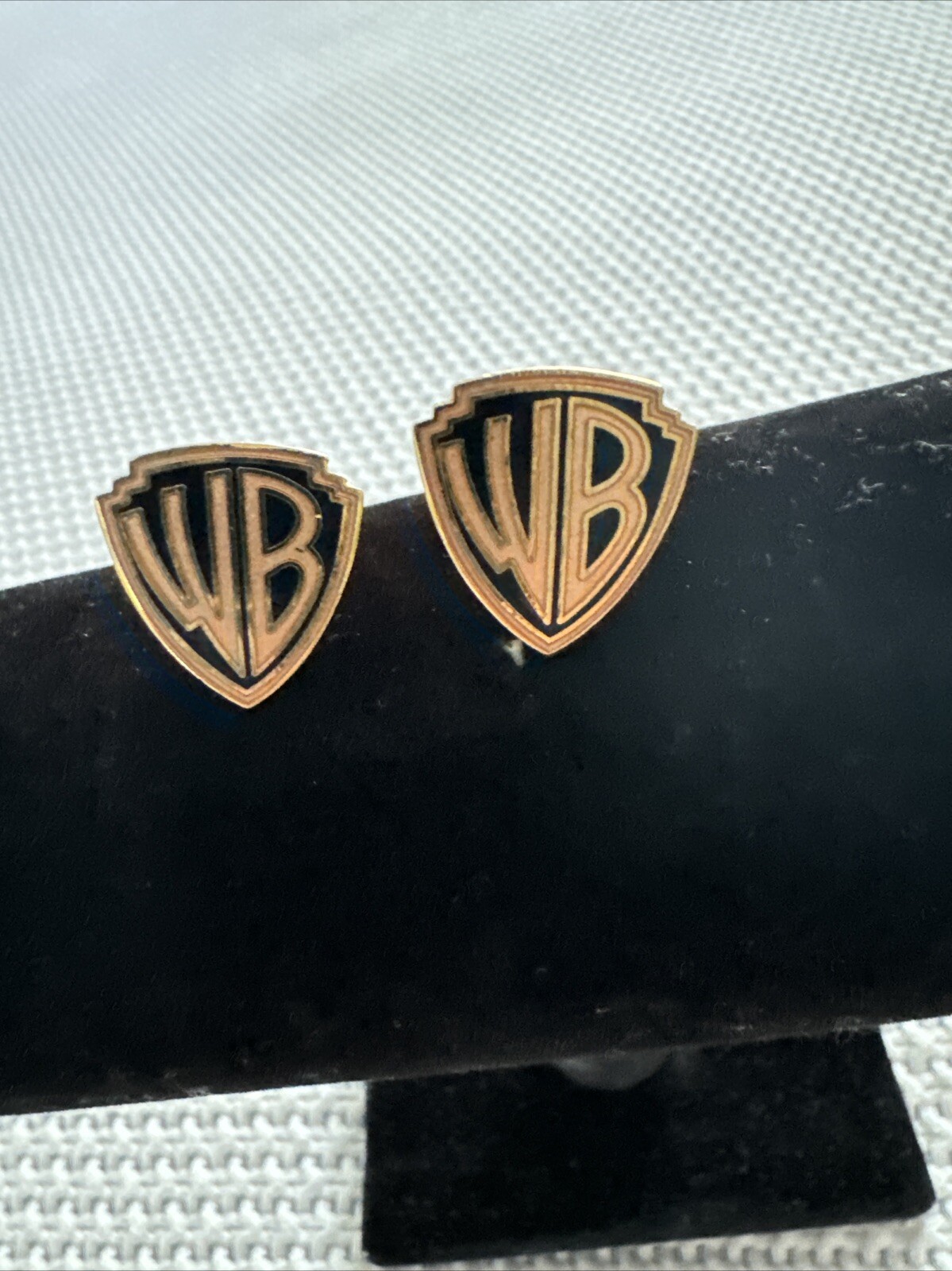 Vintage 1989 WB Warner Brothers "WB Crest" Gold Tone … - Gem