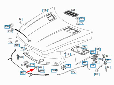 NUEVO A2048800460 MERCEDES-BENZ CLASE GL X166 CAPO DE SEGURIDAD LATCH ...