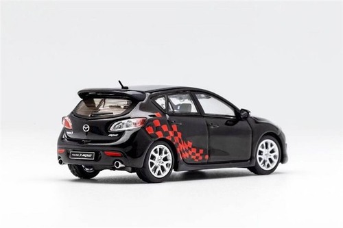 GCD 1:64 Black Mazda 3 MPS Racing Sports Hatchback Model Diecast Metal ...