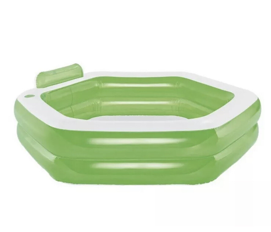 Crivit Hexagonal Outdoor Paddling Pool With Cup Holder 2 X 1.9 M Kids ...