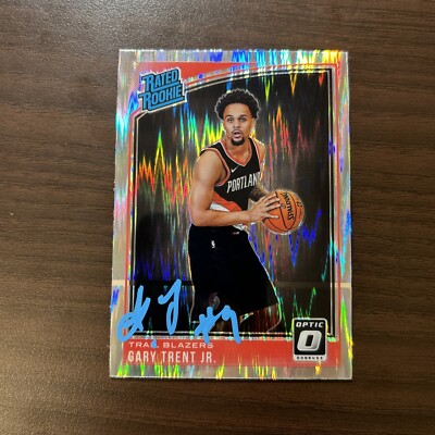 Gary Trent Jr 2018-19 Donruss Optic AUTO IP AUTOGRAPH SHOCK HOLO ROOKIE ...